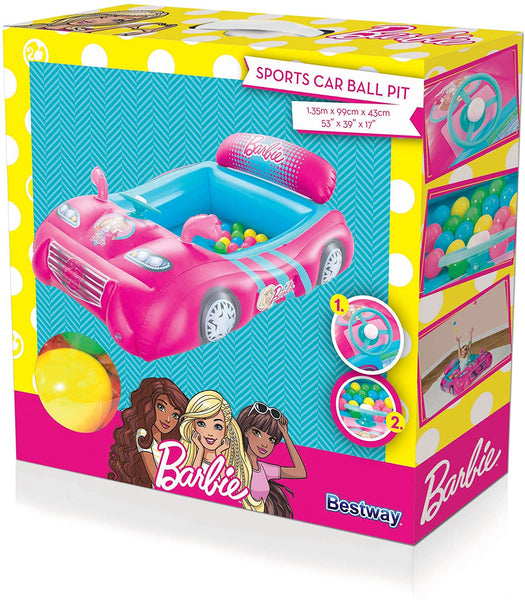Bestway Barbie Children's Inflatable Sports Car Ball Pit - EasySpa Hot Tubs